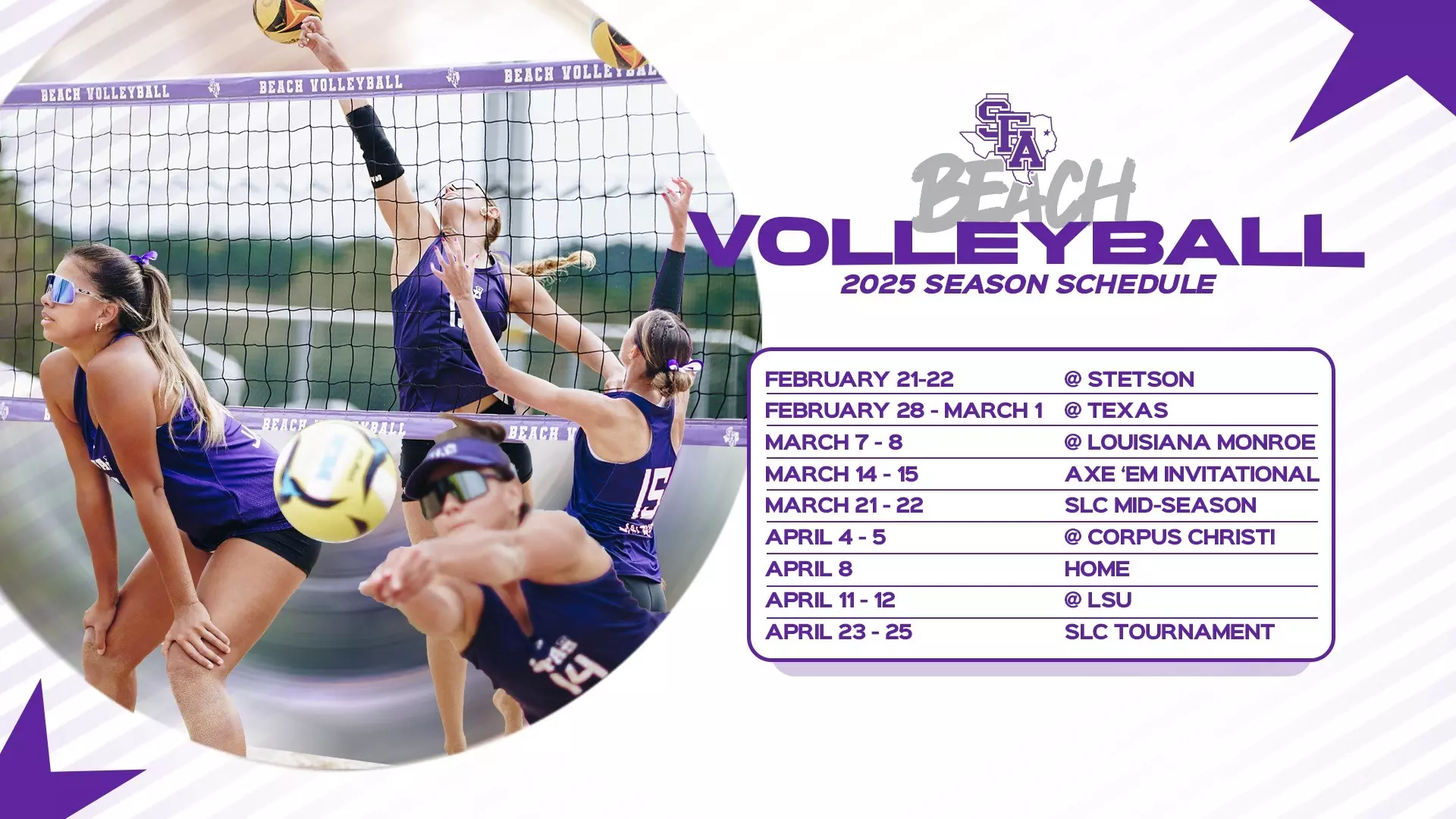 SFA Beach Announces 2025 Schedule