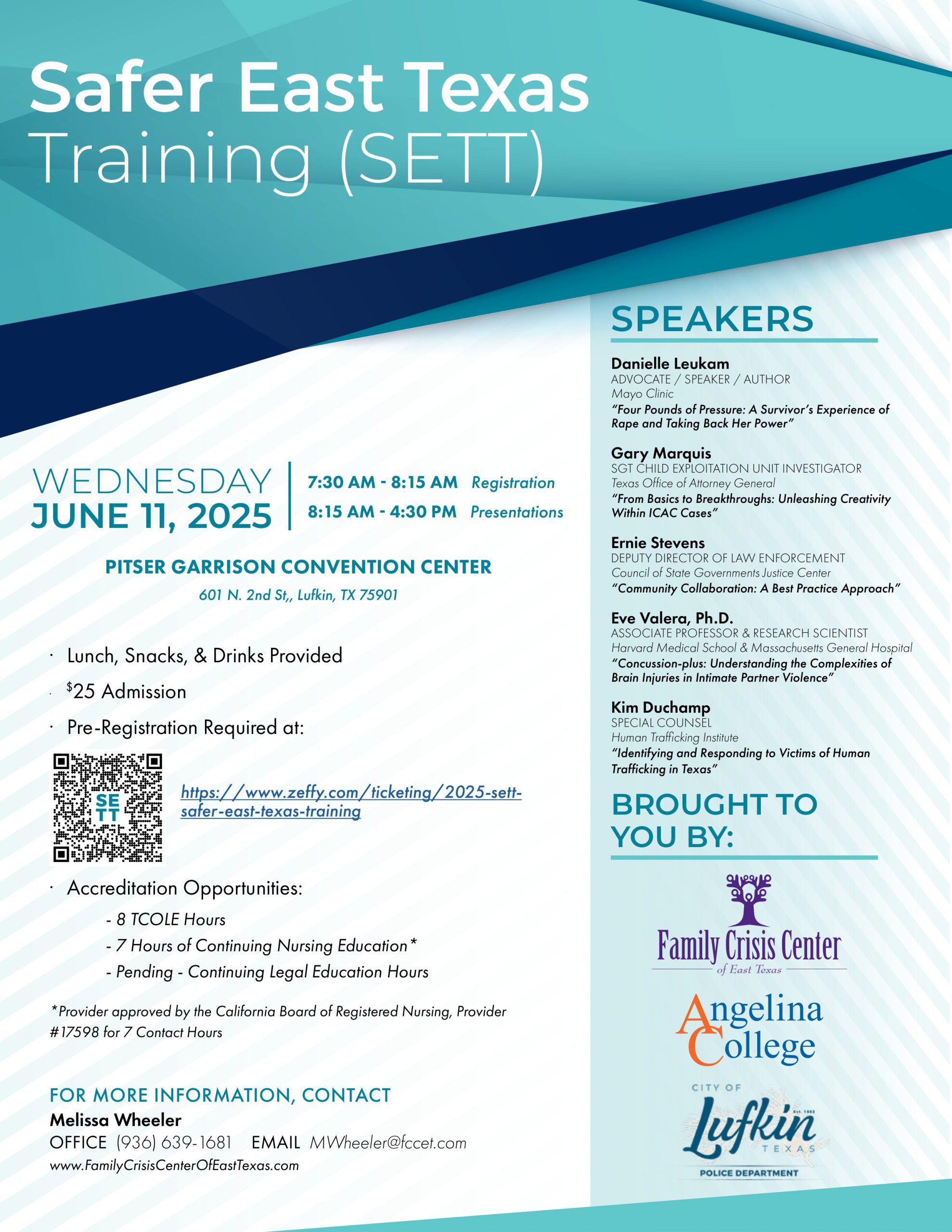 Safer East Texas Training (SETT) Returns June 11, 2025 with Powerful ...